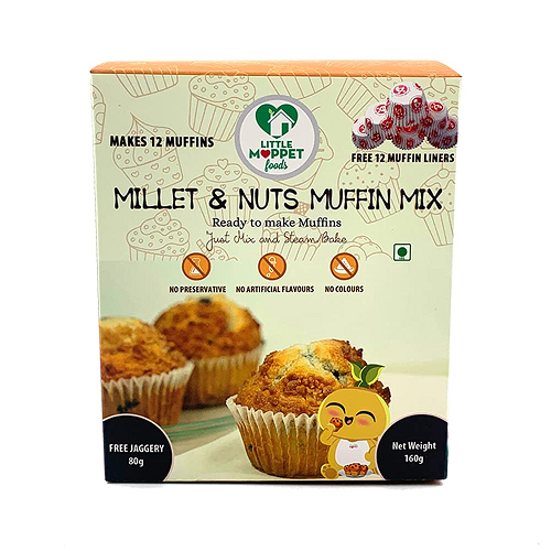 Little Moppet Foods Millet and Nuts Muffin Mix - 240 GM Healthy Baking ...